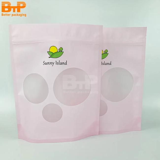 Mylar stand up pouch with window