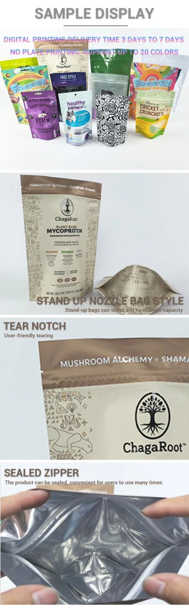 Resealable zipper packaging bag demonstration