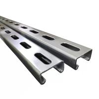 Quality Fire Resistant C Shaped Steel Galvanised Slotted Channel For Industrial Constructions for sale