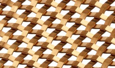 China Copper Alloy Flat Wire Woven Mesh,Decorative Square Woven for Architecture for sale