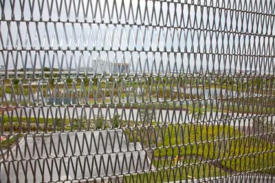 China Flat Wire Balanced Weave Architectural Mesh,Flat Spiral Wire Belt Woven Decorative Mesh for sale