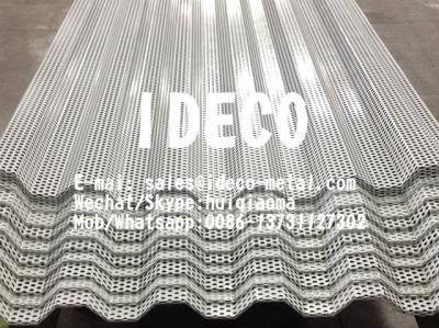 Китай Metal Corrugated Perforated Sheet Screen for Profiled Roof/Decking/Wave Form Wall Cladding/Sun Shading продается
