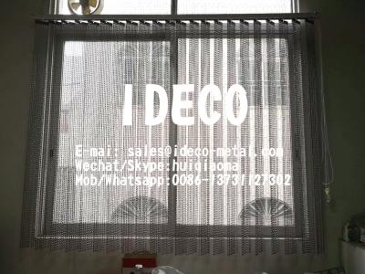 Китай Retractable Decorative Chain Link Blinds Curtains, Aluminium Link Chain Curtain Automatic Open & Closed продается