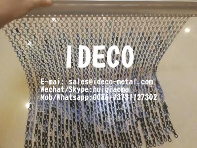 Китай Architectural Chain Screens Space Dividers Wall Coverings, Chain Link Drapery, Anodised Aluminium Links Art Craft продается