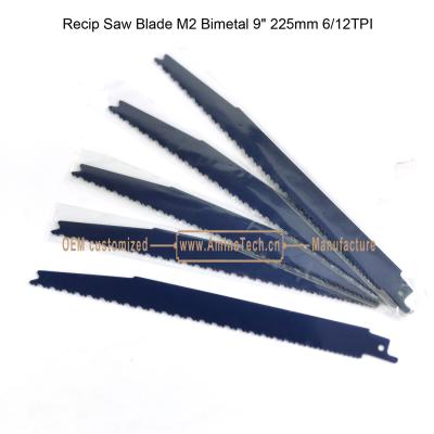 China Recip Saw Blade M2 Bimetal 9" 225mm 6/12TPI ,Reciprocating ,power Tools for sale