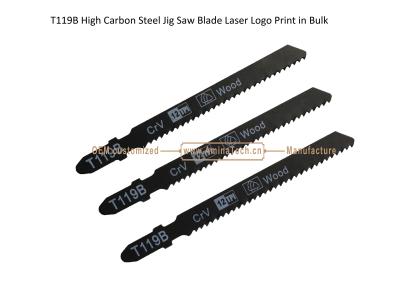 China T119B Carbon Jig Saw Blade Laser Logo Print in Bulk size:92mmX8x12T, Cutting Wood,Reciprocating for sale