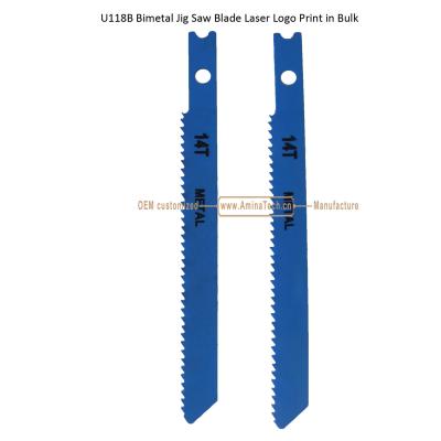 China U118B Bimetal Jig Saw Blade Laser Logo Print in Bulk,Reciprocating Saw Blade ,Power Tools for sale