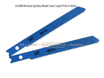 China U118B Bimetal Jig Saw Blade Laser Logo Print in Bulk,Reciprocating Saw Blade ,Power Tools for sale