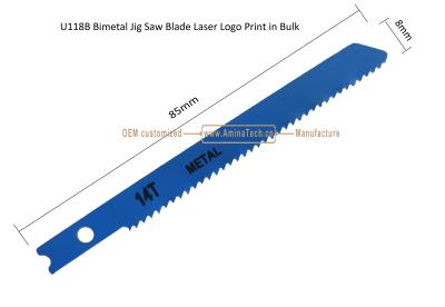 China U118B Bimetal Jig Saw Blade Laser Logo Print in Bulk,Reciprocating Saw Blade ,Power Tools for sale