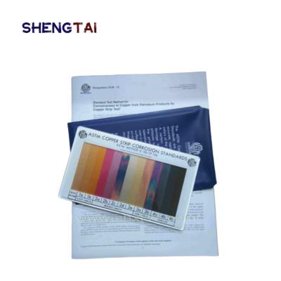 Cina Targhetta di comparazione colore test corrosione nastro rame ASTM METHO D130/IP154 Composizione di 13 lastre rame test in vendita