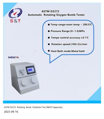 China ASTM D2272 Rotationsbombe Oxidationsprüfung (RBOT) Gerät 220V 50HZ zu verkaufen