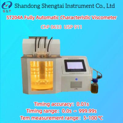 China ST204A Viscometro de características totalmente automático con rango de temperatura de 5 a 100 °C 0,01s Precisión de tiempo y cumplimiento de la USP 911 en venta