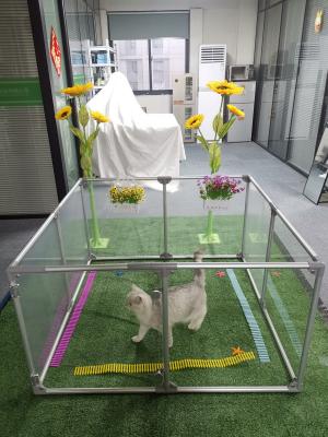 Semi-circle Acrylic Aluminium Detachable Safety Pet Playpen for Small Animals in