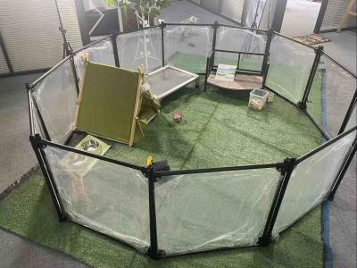 Κίνα Αλουμινίου Floding Pet Playpen σκύλος άσκηση φράχτη 12 Πίνακες Μαύρο 65 x 91 cm Σχήμα Σκληρό προς πώληση