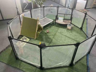 Chine 6/8/10/12 Pcs bricolage transparente pliable de la clôture de jardin pour animaux de compagnie cage pour l'intérieur ou l'extérieur à vendre