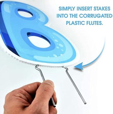 China Corrugated UV Printed Plastics H Stake Blank Lawn Coroplast Yard Signs for sale