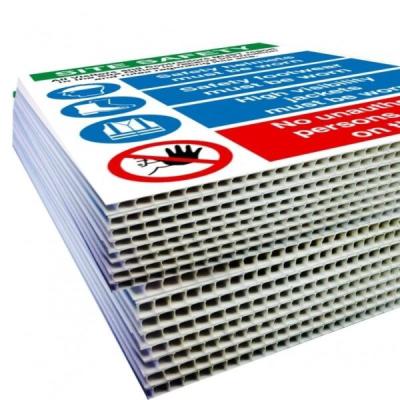 China 6mm 8mm 10mm UV Protected Coroplast Printing Sign Corrugated PP Plastic Stake Signs for sale
