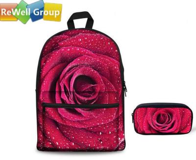 Cina Il computer portatile femminile dello zaino dei fiori di modo insacca la borsa della tela della ragazza + una matita in vendita