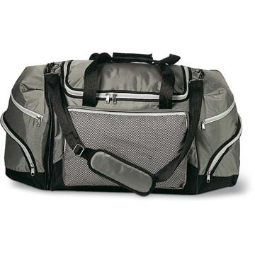 China Saco personalizado cilíndrico cinzento do curso com o bolso 2 que Trekking expansível fácil à venda
