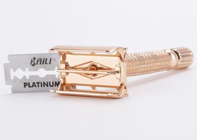 Cina Singolo rasoio di sicurezza della lama del metallo della maniglia manuale della lega per gli uomini, lunghezza di 9.5cm in vendita