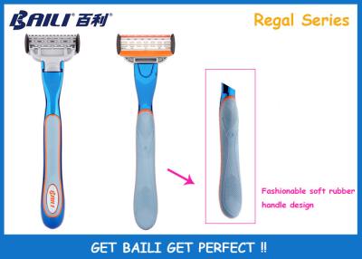 Cina Signore blu-chiaro di rasatura manuali del rasoio di Baili per la maniglia del metallo di 5 lame in vendita