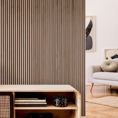 Cina La stecca di legno acustica su misura del legname a stecche riveste decorativo di pannelli in vendita