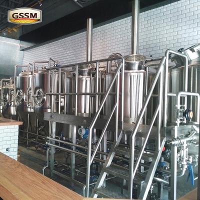 China Espessura do equipamento 3mm do Microbrewery do sistema da fabricação de cerveja da embarcação dos restaurantes 3 à venda