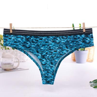 China China Factory Ladies Printed Cotton Sexy Thong Panties en venta