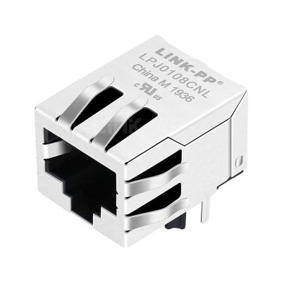 Китай YDS 13F-62GND2NL Совместимый LINK-PP LPJ0108CNL 10/100 Base-T Tab Down без светодиодной однопортовой Cat5e защищенный RJ45 соединитель продается