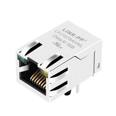 China Amphenol RJTX-18FX-XNRX-06 Compativel LINK-PP LPJ1078AHNL 10/100 Base-T Tab Up Verde/Amarela Led Single Port Socket RJ45 Conector Ethernet à venda