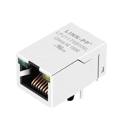 China X Multiple XMPH-SC851-901NL Compatibel LINK-PP LPJ1175BHNL 10/100 Base-T Tab Up Groen/Geel Led Single Port POE RJ45 Magjack ICM Jack Te koop