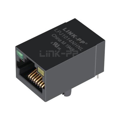 China Belfuse SI-50199-F Compatible LINK-PP LPJ1014NHNL 10/100 Base-T Tab Up Groen/Geel Led Single Port RJ45 Netwerkconnector Te koop