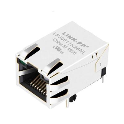 Китай YDS 47F-1212GDD2NL совместимый LINK-PP LPJ9011K26NL 10/100 Base-T Tab Up Green/Orange&Green Led Single Port Shielded RJ-45 Network Connector продается