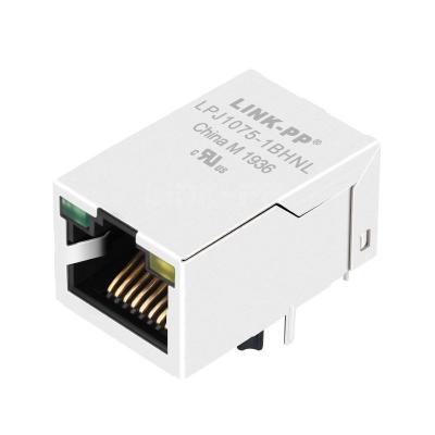 China RTA-110AHQ1A Compatibel LINK-PP LPJ1075-1BHNL 100 Base-T Single Port RJ45 Magnetische POE Modulaire Jack Tab Up Groen/Geel Led Te koop
