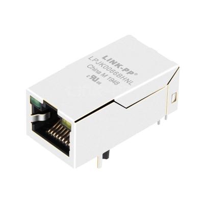 Cina Belfuse 0826-1AX1-47-F Compatibile LINK-PP LPJK0066BHNL 100 Base-T Single Port 8P8C RJ45 Jack Con Magnetics Tab Up Verde/Giallo Led in vendita