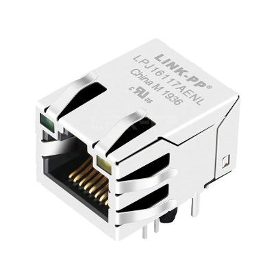 Cina X Multiple XWRJ-1104C5059-2 Compatibile LINK-PP LPJ16117AENL 10/100 Base-T Tab Up Verde/Giallo Led Single Port Keystone Module RJ45 Jack in vendita