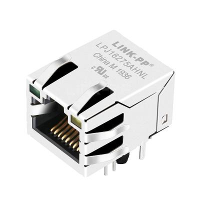 中国 RT7-ZZ-0002 互換LINK-PP LPJ16275AHNL 10/100 ベースTタブアップ 緑/黄色 LEDシングルポートPOE 8P8C RJ45 女性ソケット 販売のため