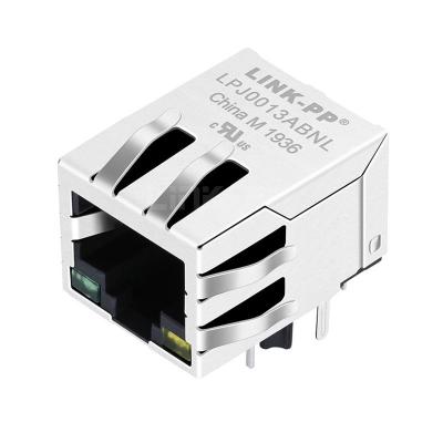 China LPJ0013ABNL 10/100 Base-T Shielded RJ45 Jack Socket Connector Te koop