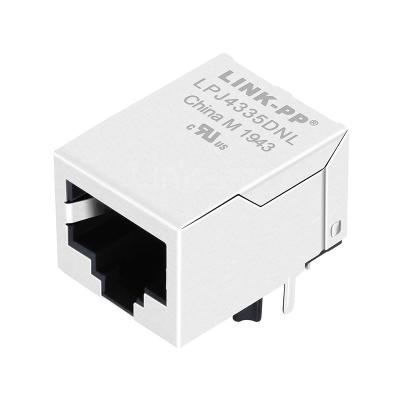 中国 LPJ4335DNL 10/100 ベース-T タブダウン 無LEDシングルポート PoE RJ45 女性コネクター 販売のため