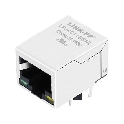 China Pulse JXR0-0015NLT Compatible LINK-PP LPJ4011BBNL 10/100 Base-T Groen/Geel Led Single Port RJ45 Filter Connector Module Te koop