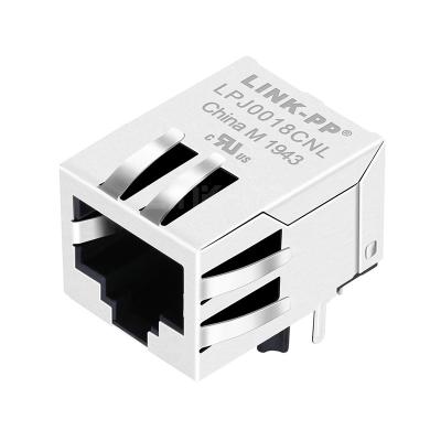 China LPJ0018CNL 10/100 Base-T Tab Down zonder Led Single Port 8P8C RJ45 verbinding Te koop