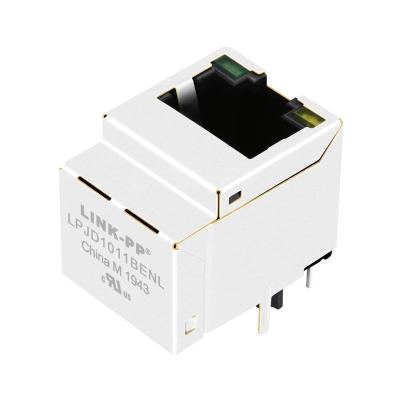 Cina Halo HFJV1-2450-L12RL Compatibile LINK-PP LPJD1011BENL 10/100 Base-T Vertical Ethernet RJ45 Jack LED giallo/verde in vendita