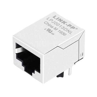 China LPJ0013DNL 10/100 Base-T Tab Down zonder Led Single Port Integrated Connector RJ45 Modules Te koop