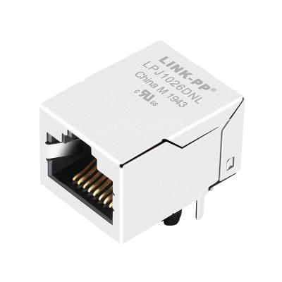 Cina LPJ1026DNL 10/100 Base-T Tab Up senza LED 1x1 Port Connector RJ45 Magjack in vendita