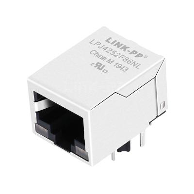 Cina LPJ4252F86NL 10/100 Base-T 1x1 Port RJ45 Ethernet Magjack Giallo&Verde/Verde&Giallo Led in vendita