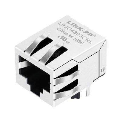 中国 RB1-105BAK1A 互換LINK-PP LPJG4803CNL 100/1000 ベース-T タブダウン Led 単一ポートネットワークコネクタなし RJ45 ジャック 販売のため