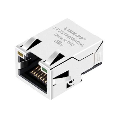 Cina LPJG19662AGNL 100 base-T SMT RJ45 connettore Tab Up in stock giallo/verde LED in vendita