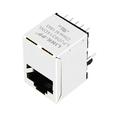 China LPJD6314DNL 10/100 Base-T sin LED POE Conector de línea vertical RJ45 en venta