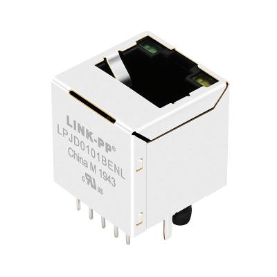 China LPJD0101BENL 10/100 Base-T Vertical RJ45 Magjack con LED verde/amarillo POE en venta