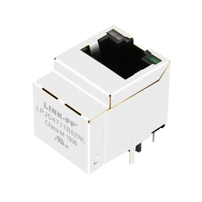 Cina Tyco 1840472-5 Compatibile LINK-PP LPJD4711B52NL 10/100/1000 Base-T Verde&Giallo/Verde LED Verticale MagneticoRJ45 Jack in vendita